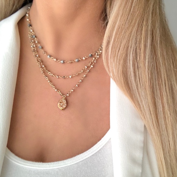 Altar'd State | Jewelry | Altard State Beaded Semi Precious Druzy ...